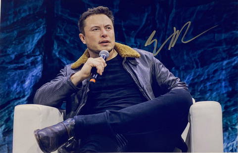 Autograph Signed Elon Musk Photo