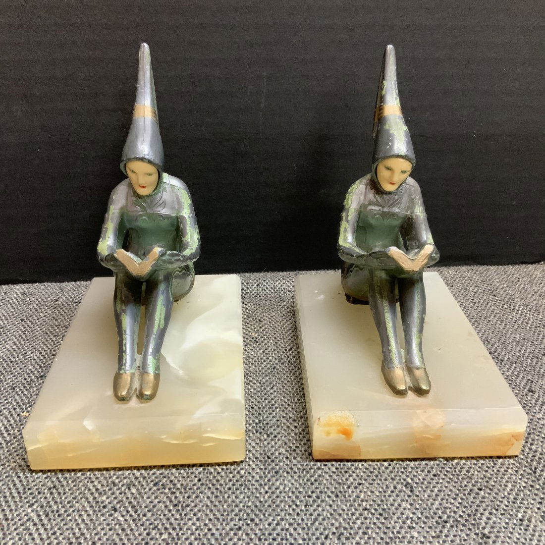 Jb Hirsch Art Deco Pixie Bookend Set