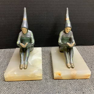 Jb Hirsch Art Deco Pixie Bookend Set
