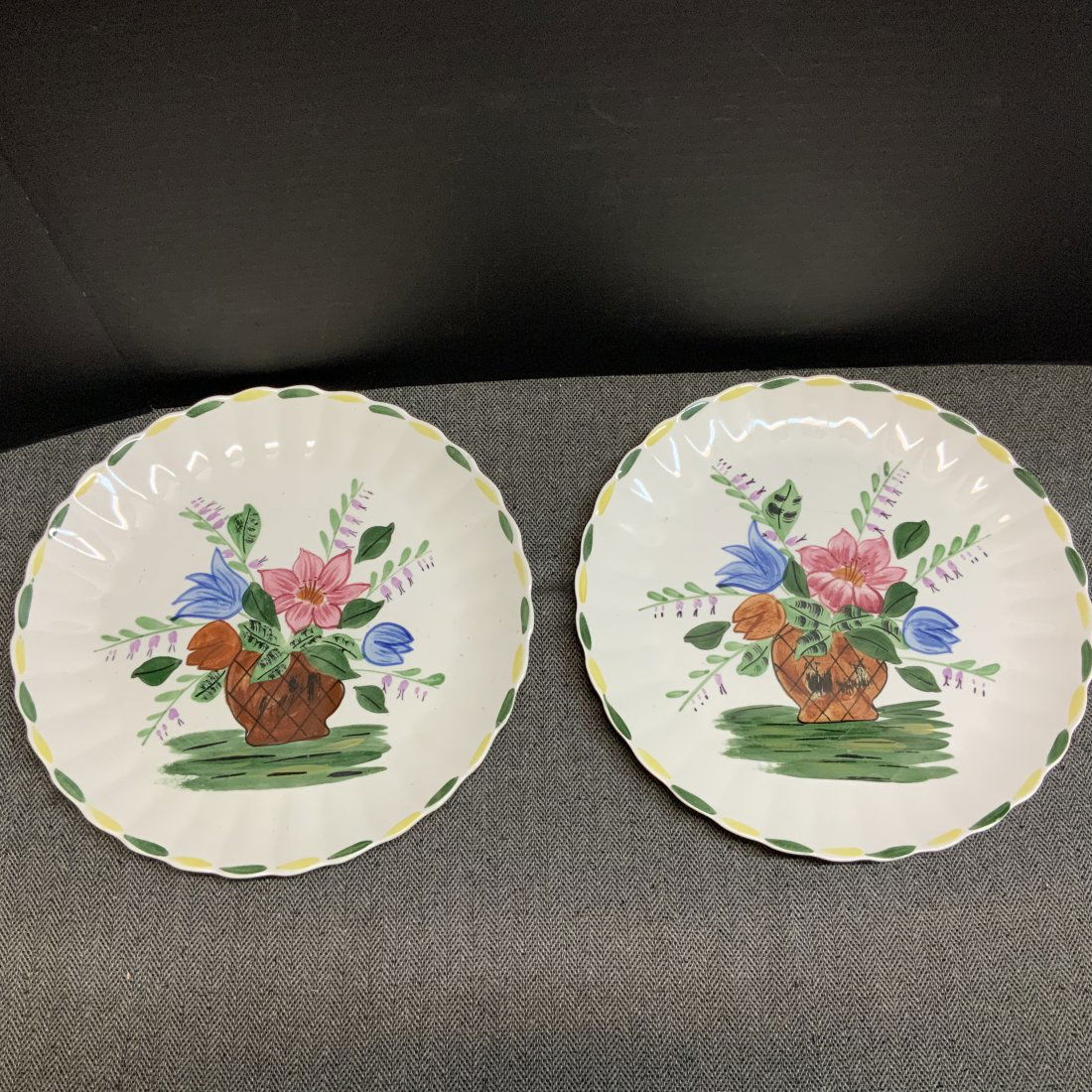 Vintage Blue Ridge China Serving Platters Set Of Two