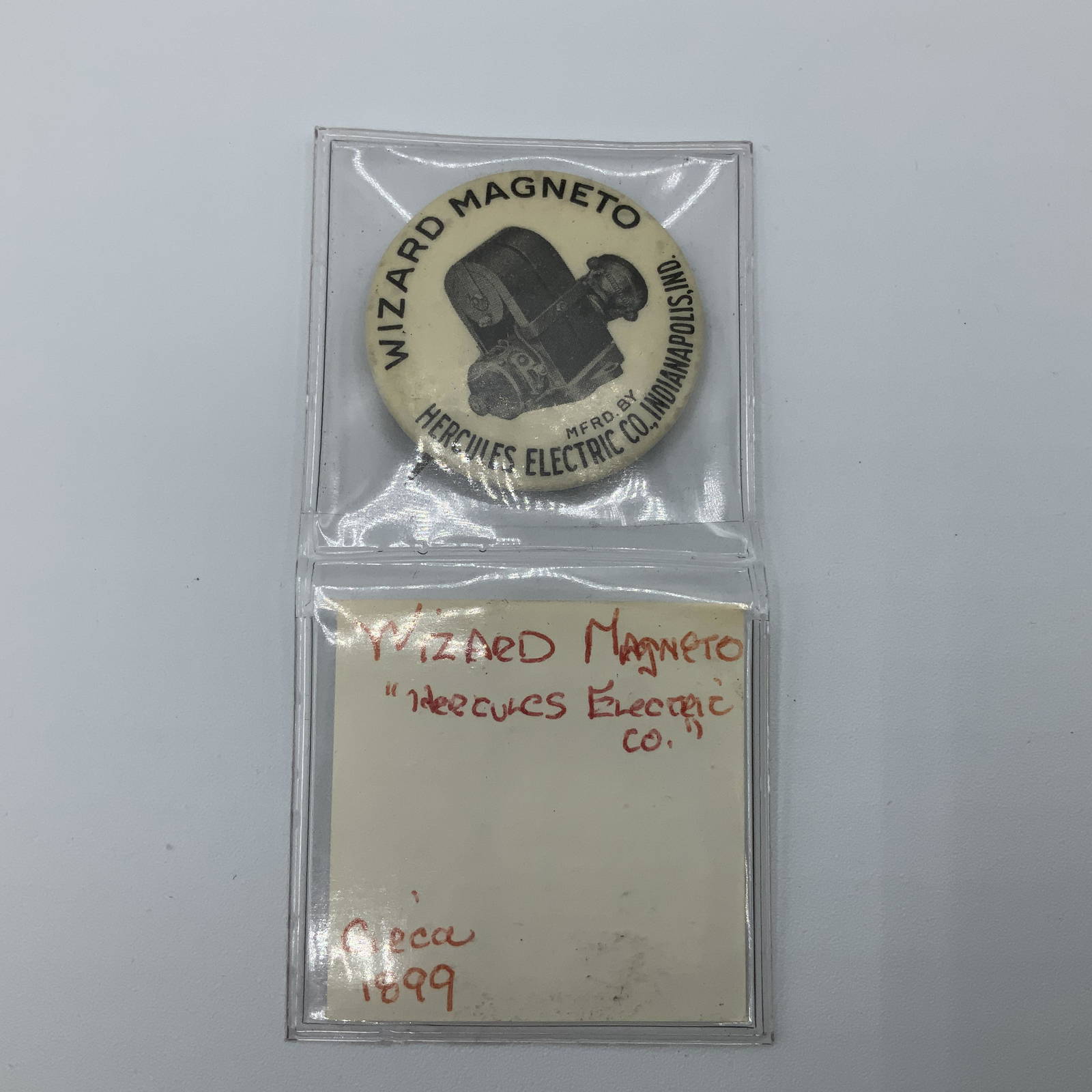 Wizard Magneto Pin By Hercules Electric Co. Indianapolis Auction