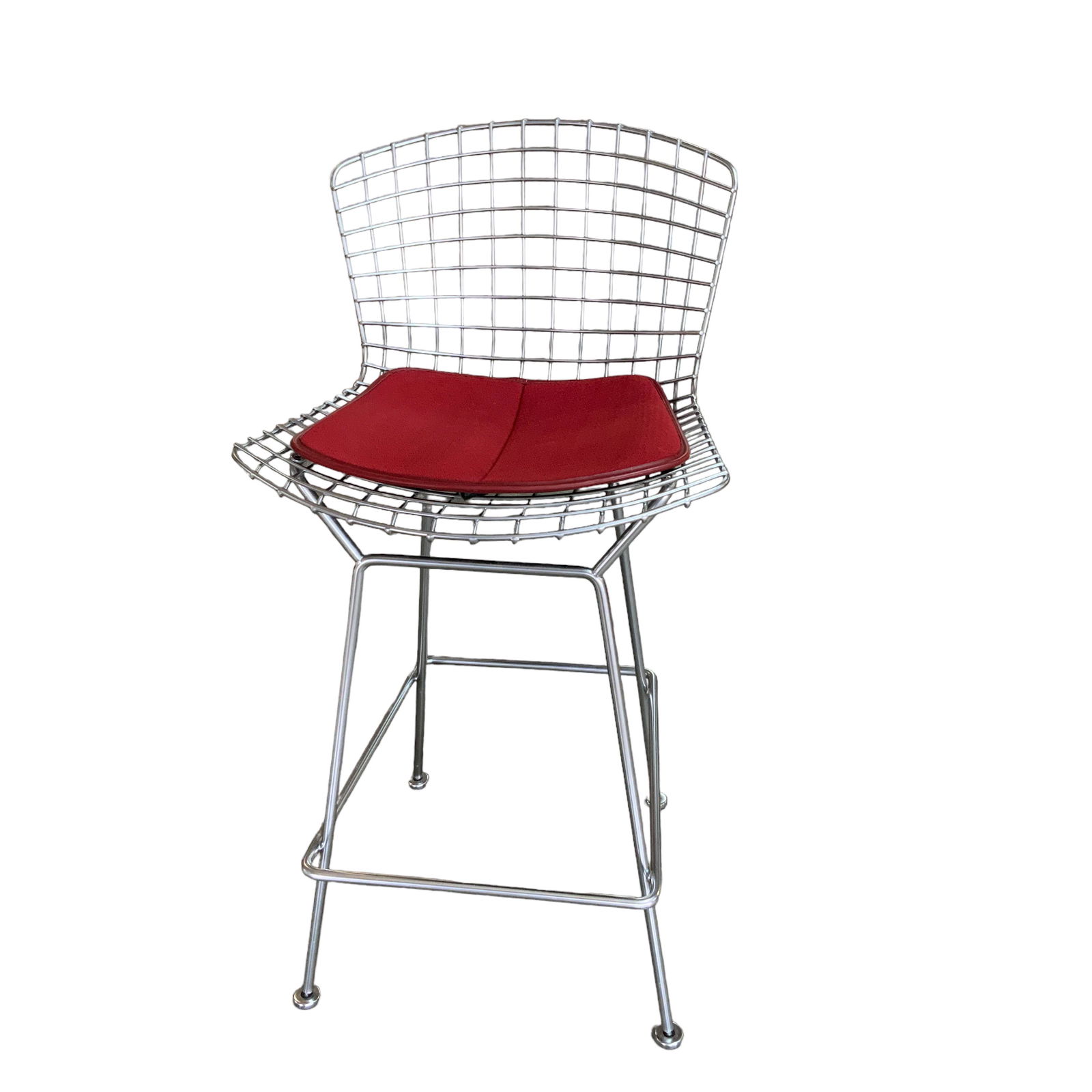 Knoll Bertoia Bar Stool Designed By Harry Bertoia In 1952. Satin Chrome ...
