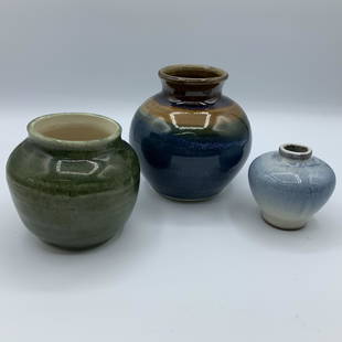 Art Pottery Vase Signed Claude Hulce 2005