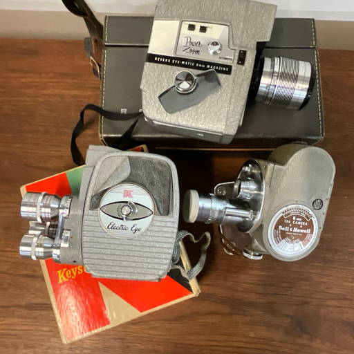Three Vintage 8mm Video Cameras