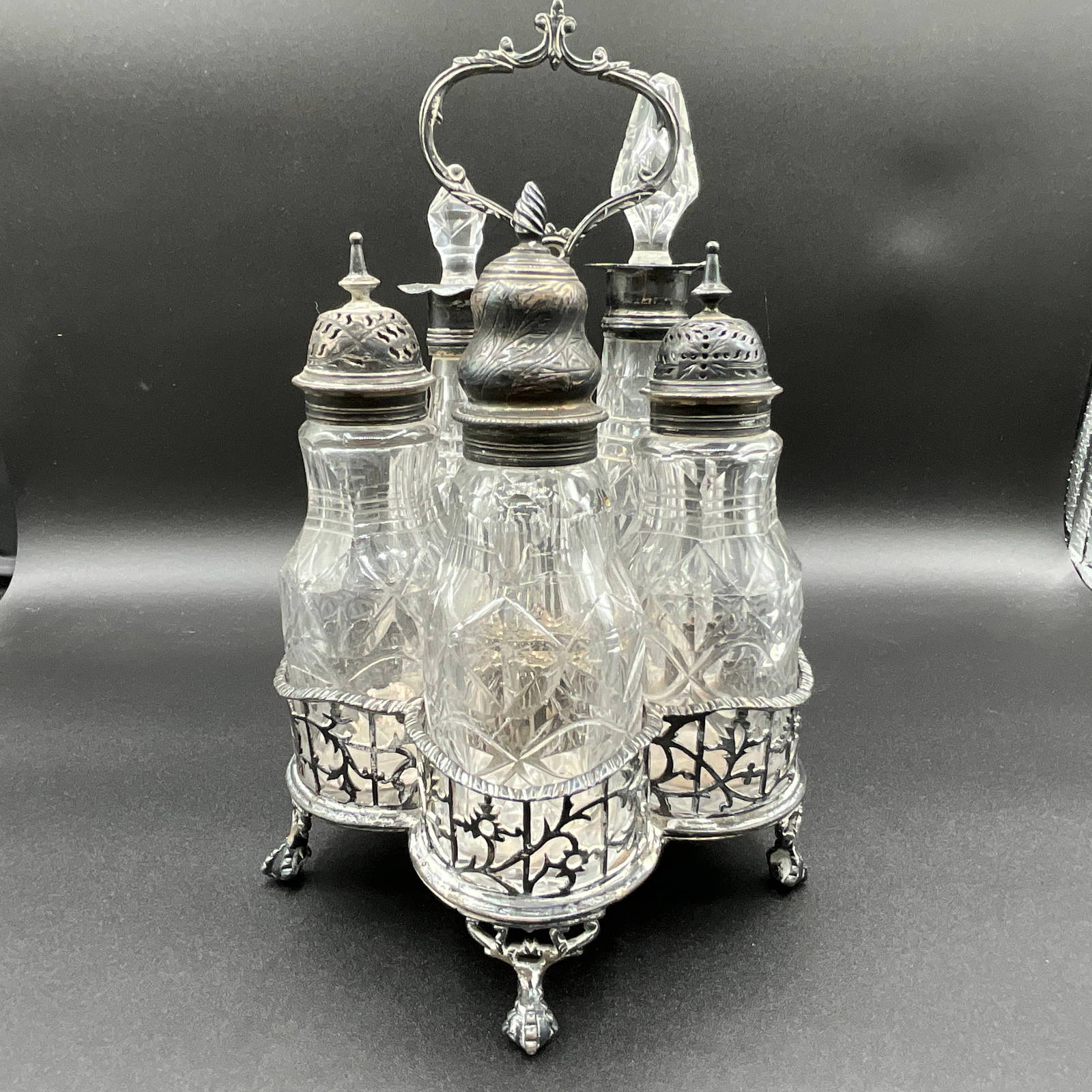 Sterling Silver Castor Set Auction
