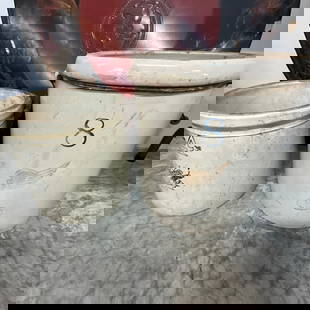 Western Stoneware 5 Gallon Crock W/bailed Handles,