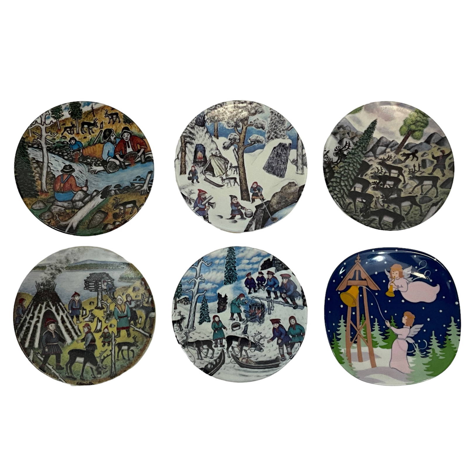 Small, Decorative Arabia (finland) Plates, Lot Of 6 Auction