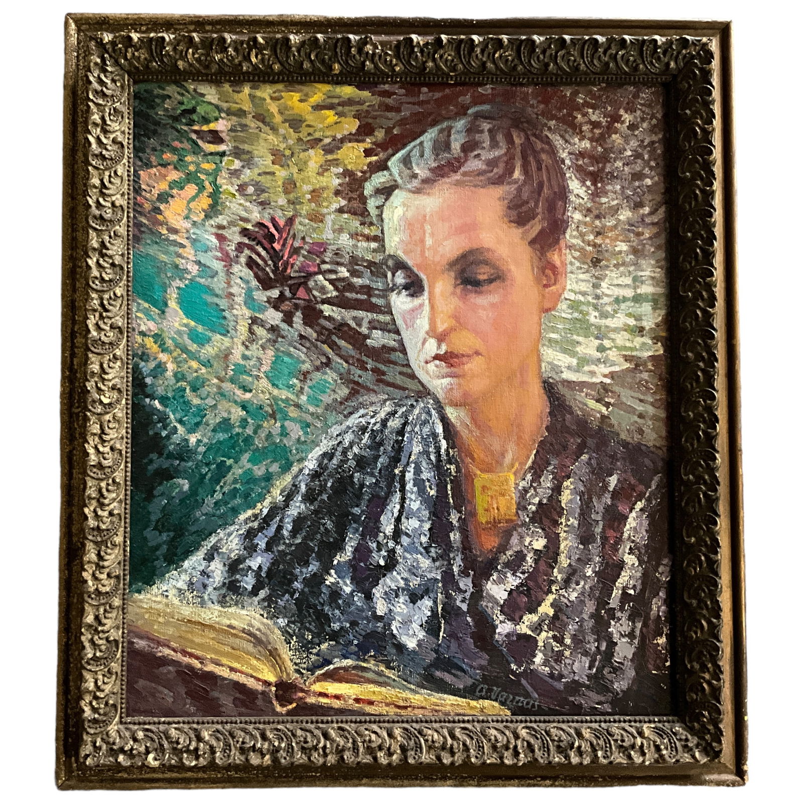 Adomas Varnas (1879-1979), "portrait Of Dr. Alvina Sabanas" Oil On ...