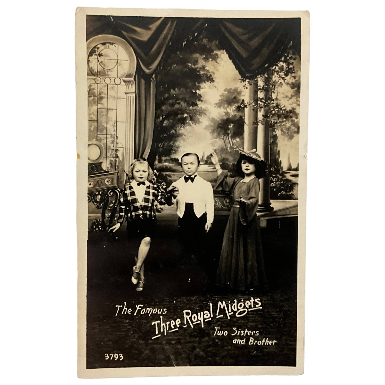 Real Photo Postcard, The Royal Midgets, Circus Sideshow Performer Auction