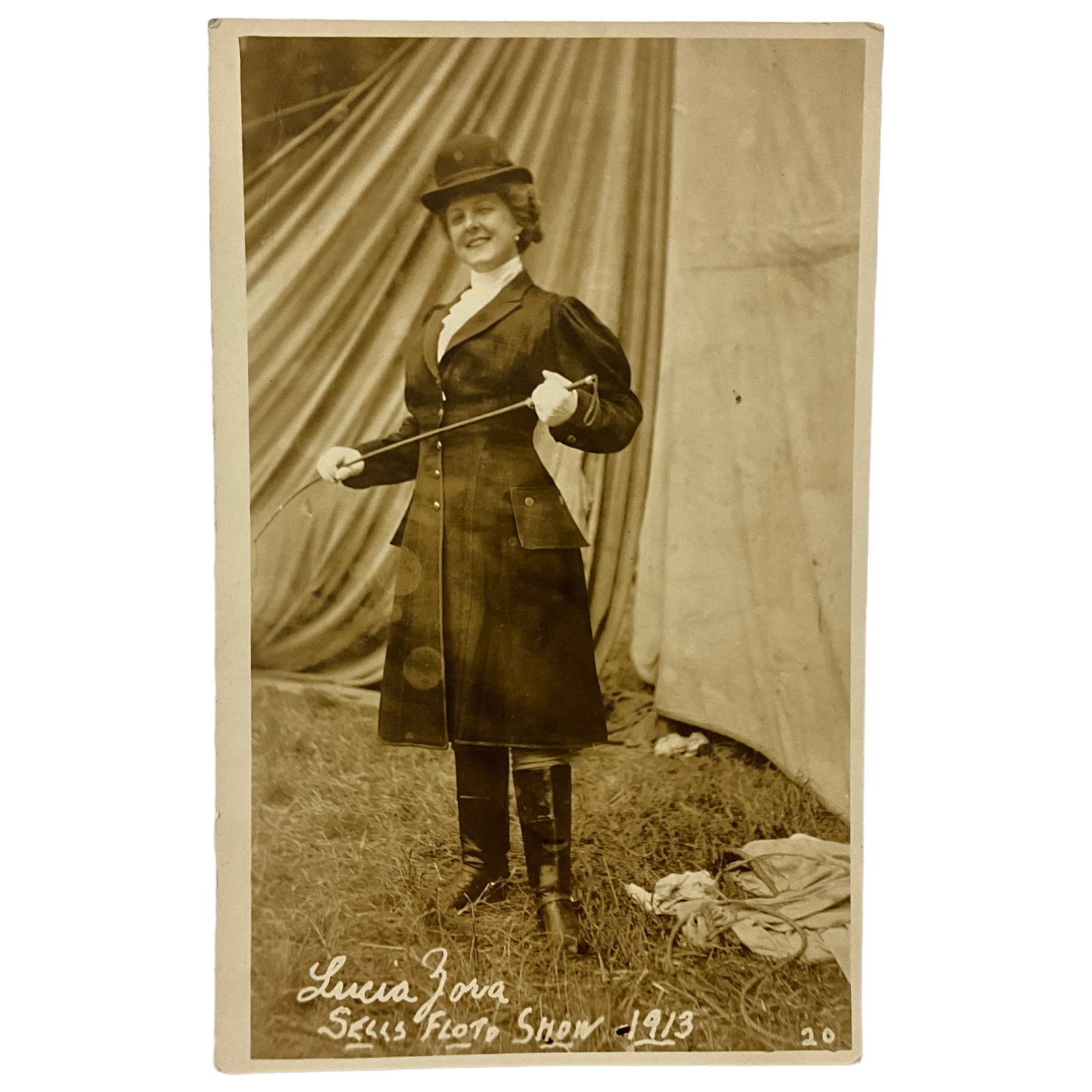 Real Photo Postcard, Lucia Zora, "the Bravest Woman In The World ...