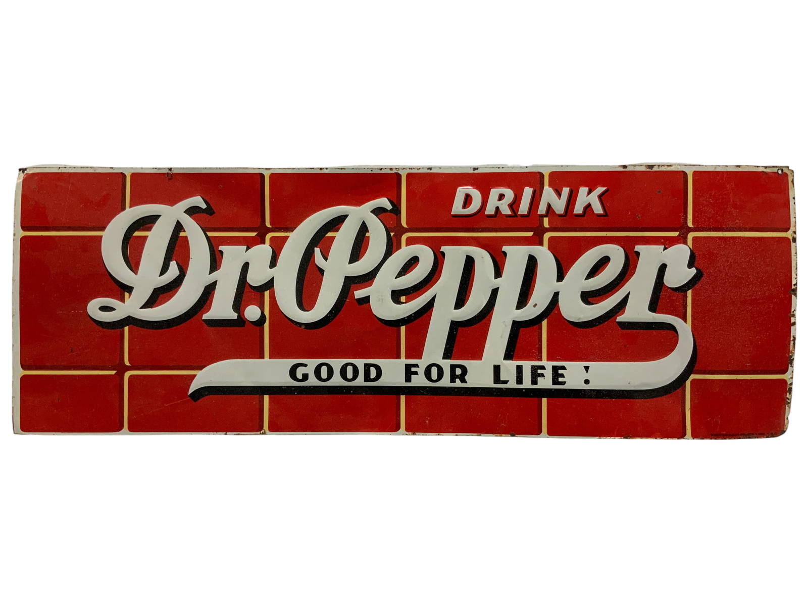 Vintage Dr. Pepper Sign, Tin Auction