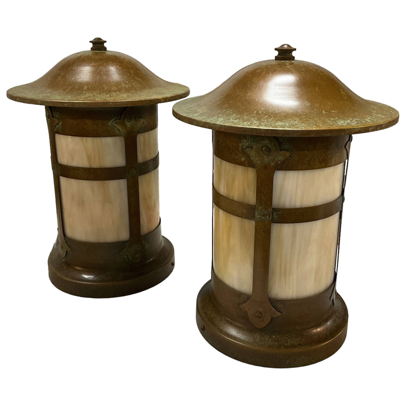 Pair Of Craftsman Style Lights- Old California Lighting Co. Auction