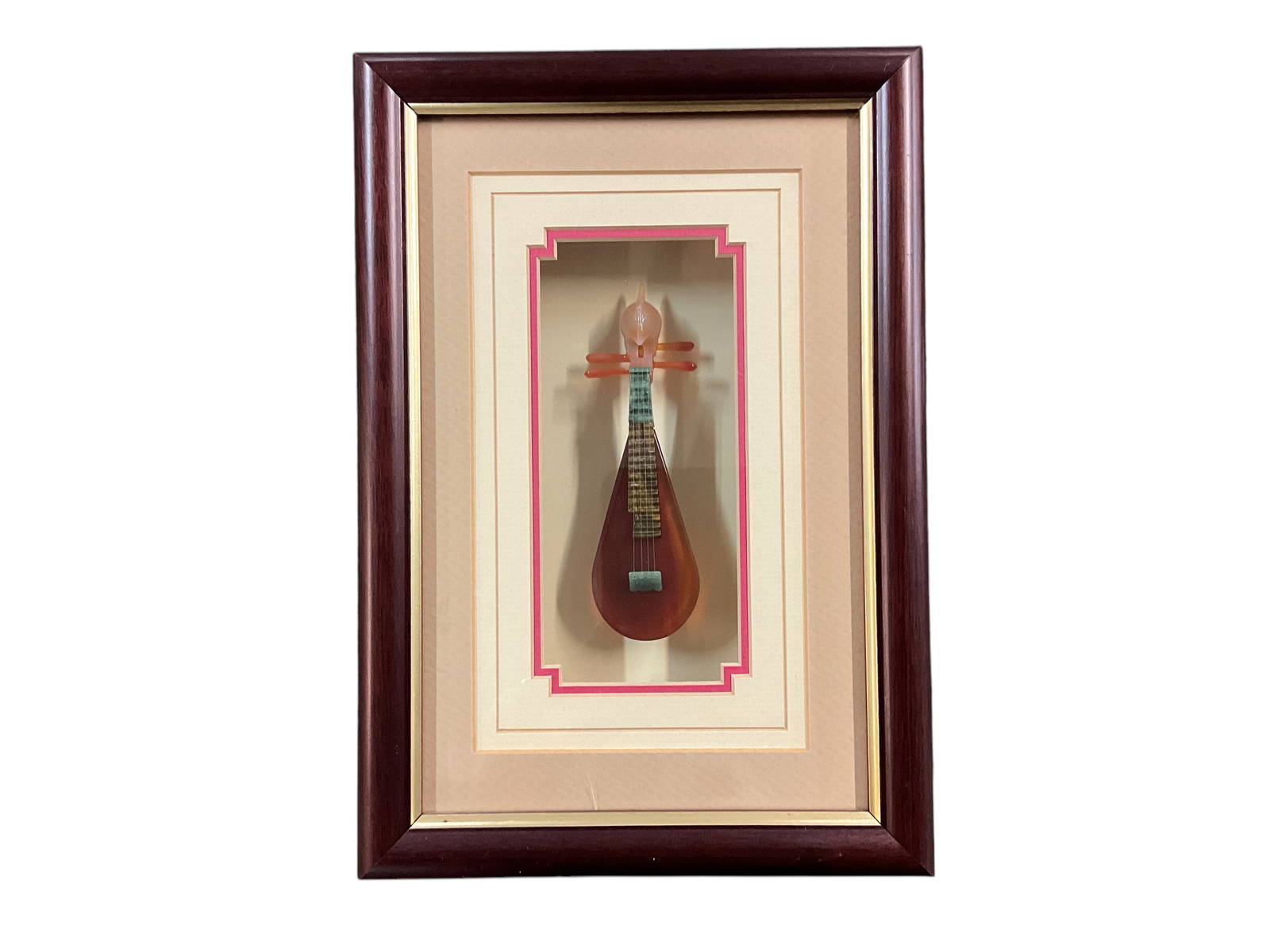 Stone Or Glass Mandolin In Shadowbox Frame Auction