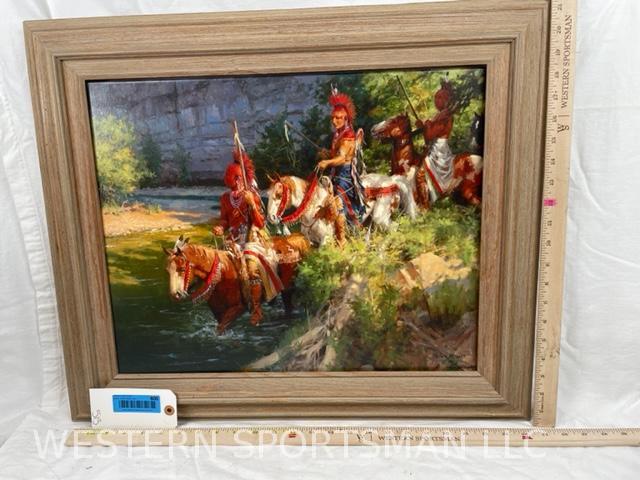 Osage Patrol Crossing, Canvas By Andy Thomas