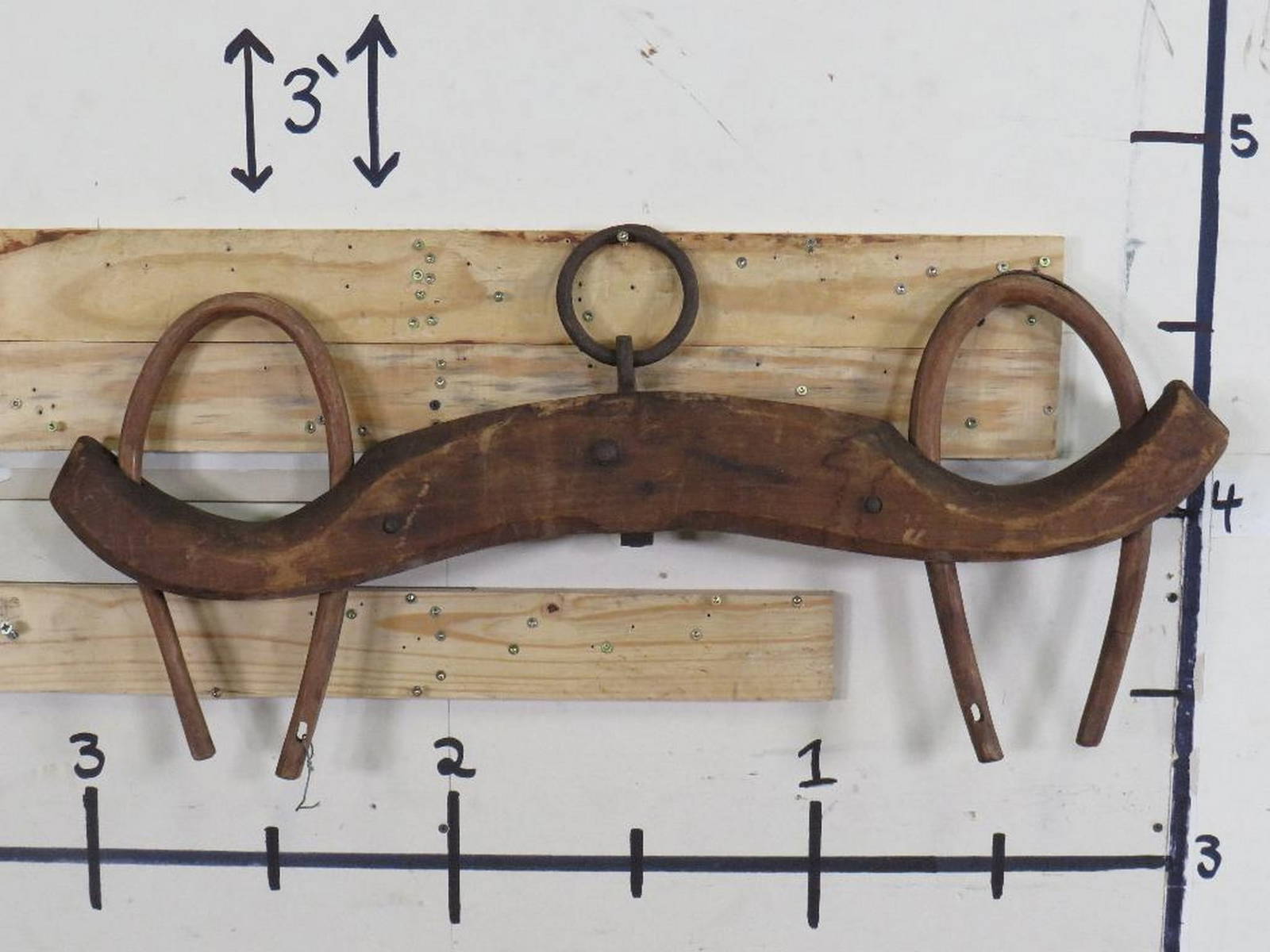 Antique/primitave Wood Ox Yoke Western Antiques Auction