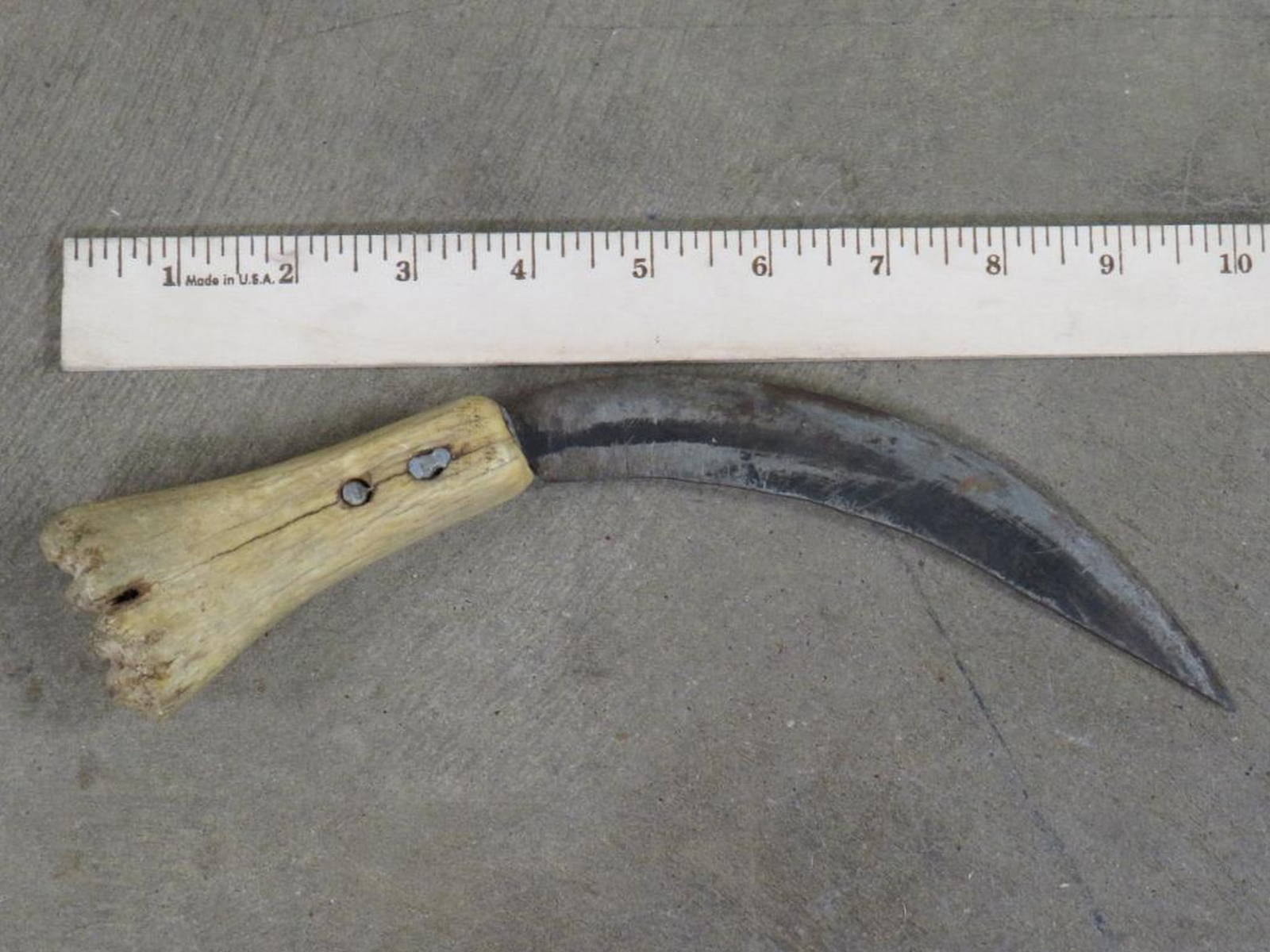 Antique Karambit Knife W/bone Handle Antique Knives Auction