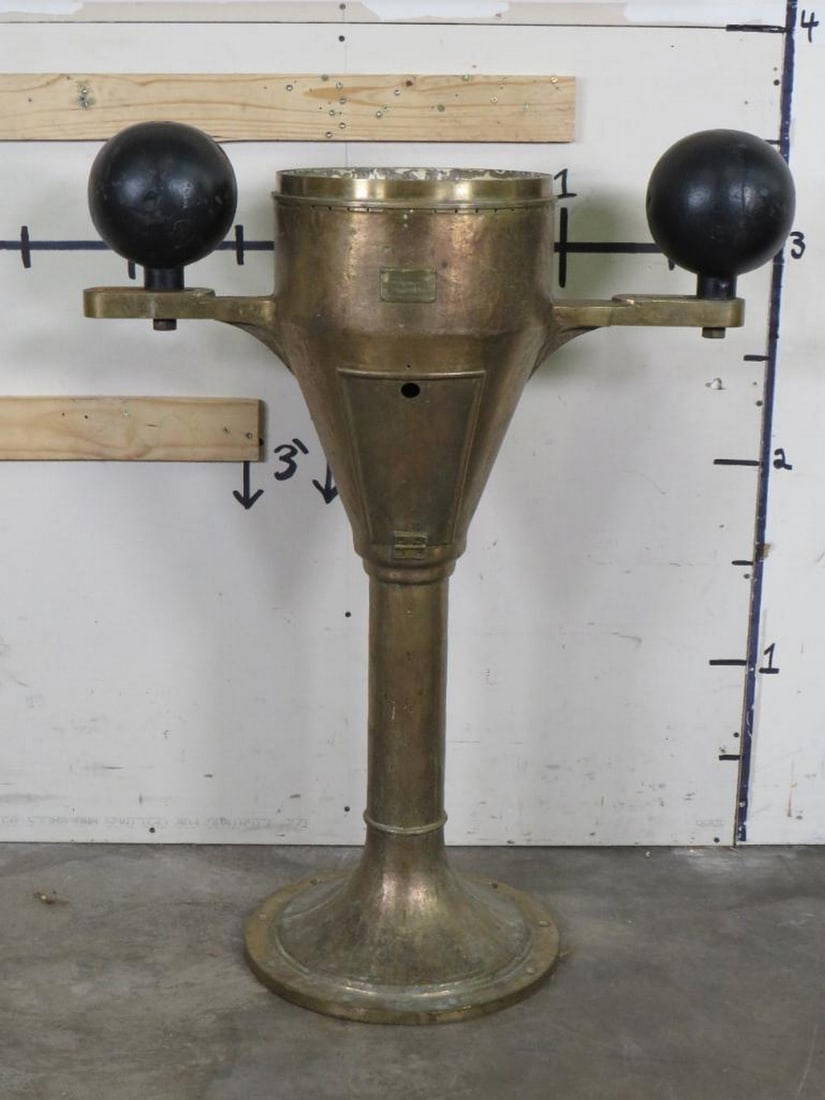 Antique Us Navy Compensating Binnacle Type V No 214 Naval Nautical Antiques Auction