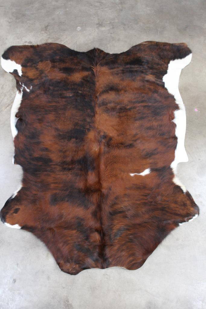 *brand New* Brindle With White Belly Cowhide. 70"lx59.5"w Auction
