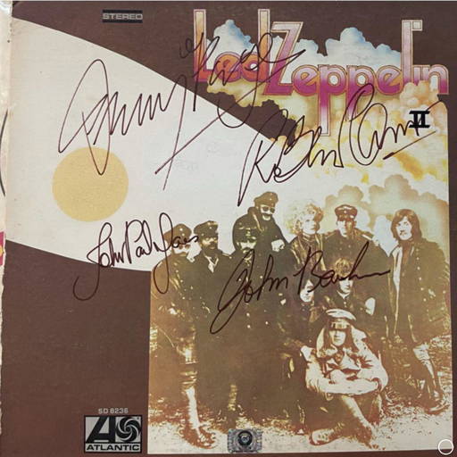 Signed Led Zeppelin Ii Album Cover