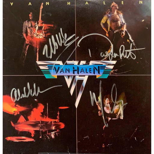 Signed Van Halen Van Halen Album Cover