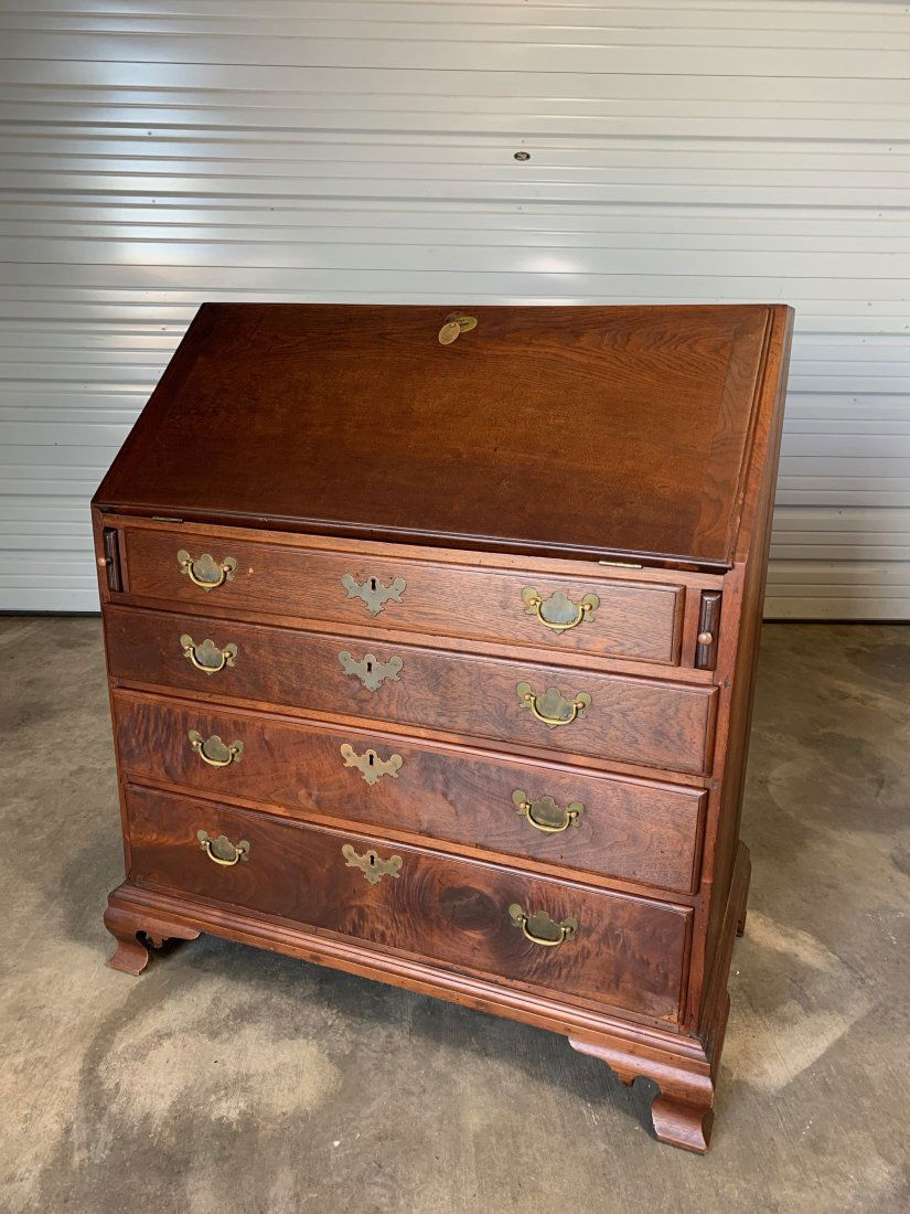 18th 19th Century Walnut Slant Front Desk