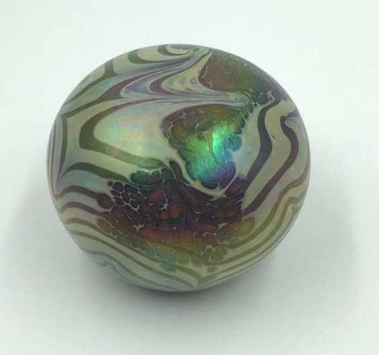 Vintage Aaron Slater Art Glass Paperweight