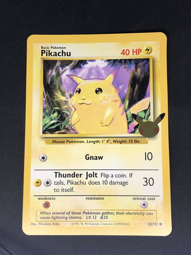 25th Anniversary Pikachu Pokemon Card
