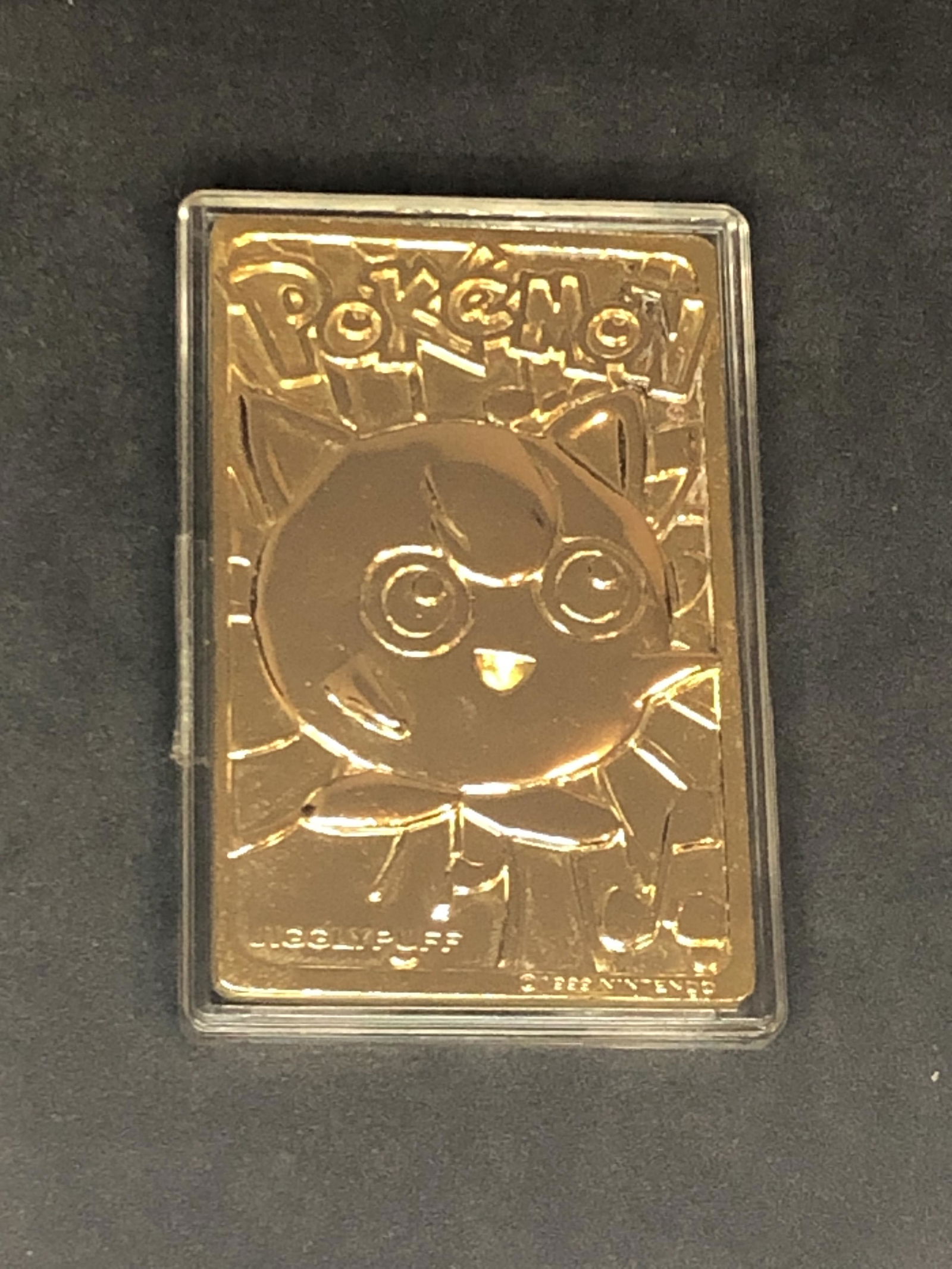 Vintage Jigglypuff Gold Plated Bk Promo Pokemon Card