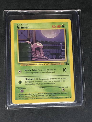 Fossil Set Grimer Pokemon Card