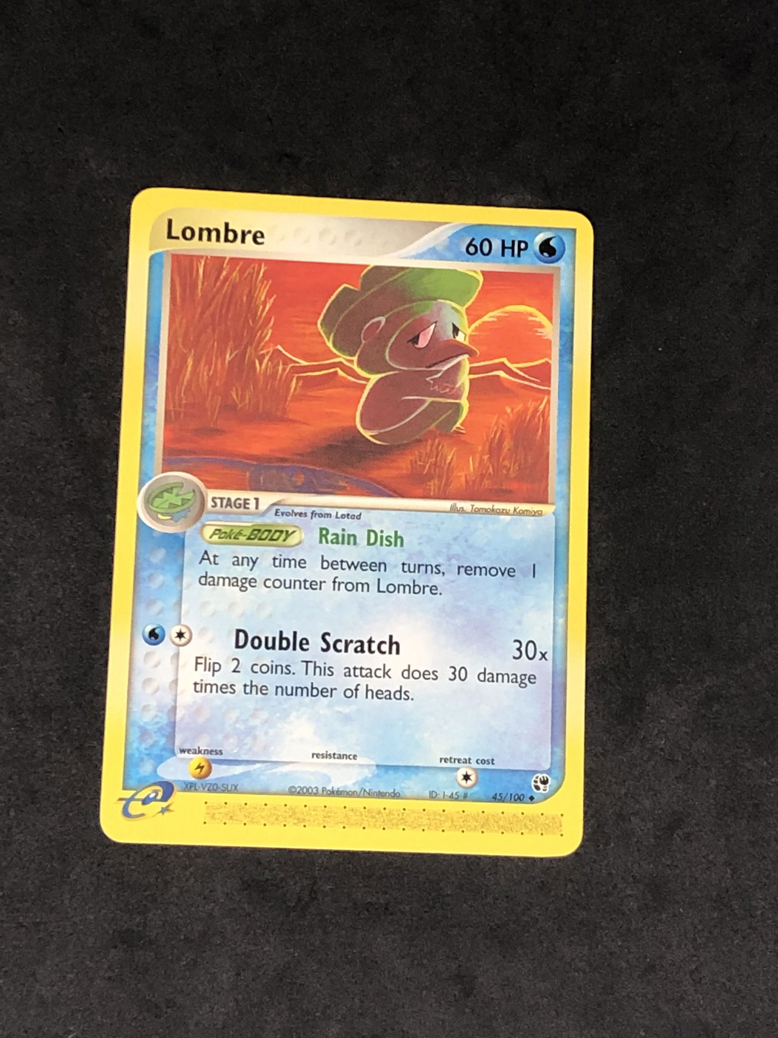 Vintage Ereader Lombre Pokemon Card