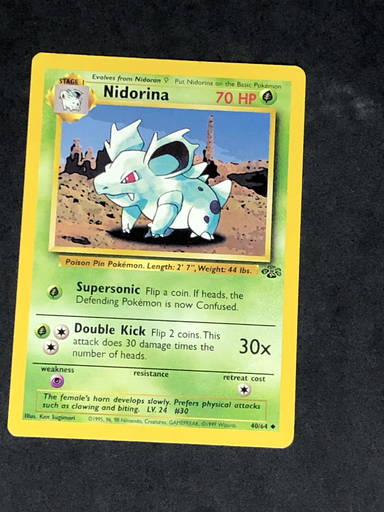 Vintage Jungle Set Nidorina Pokemon Card