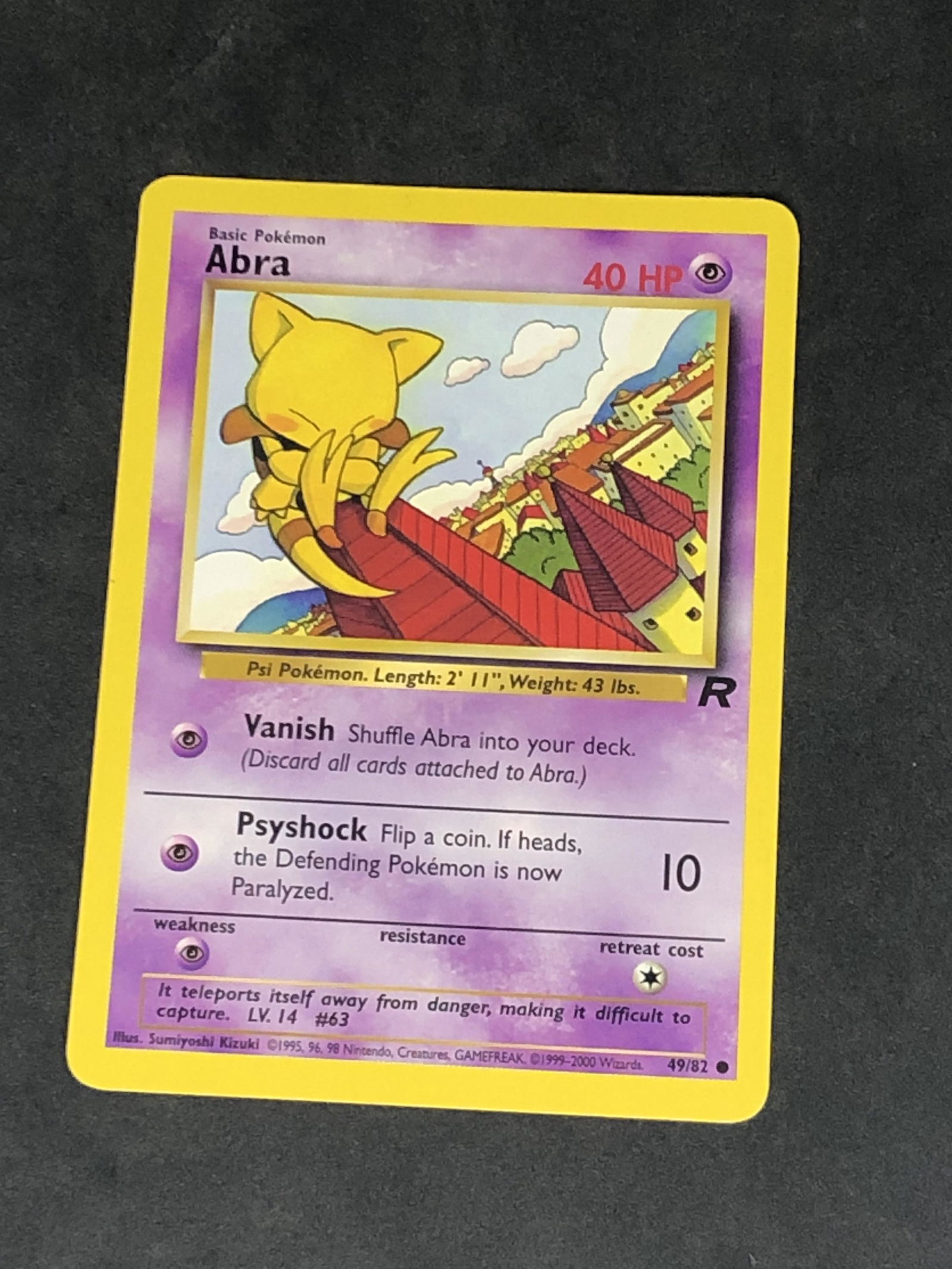 Vintage Team Rocket's Abra Pokemon Card - Feb 23, 2022 | Crown ...