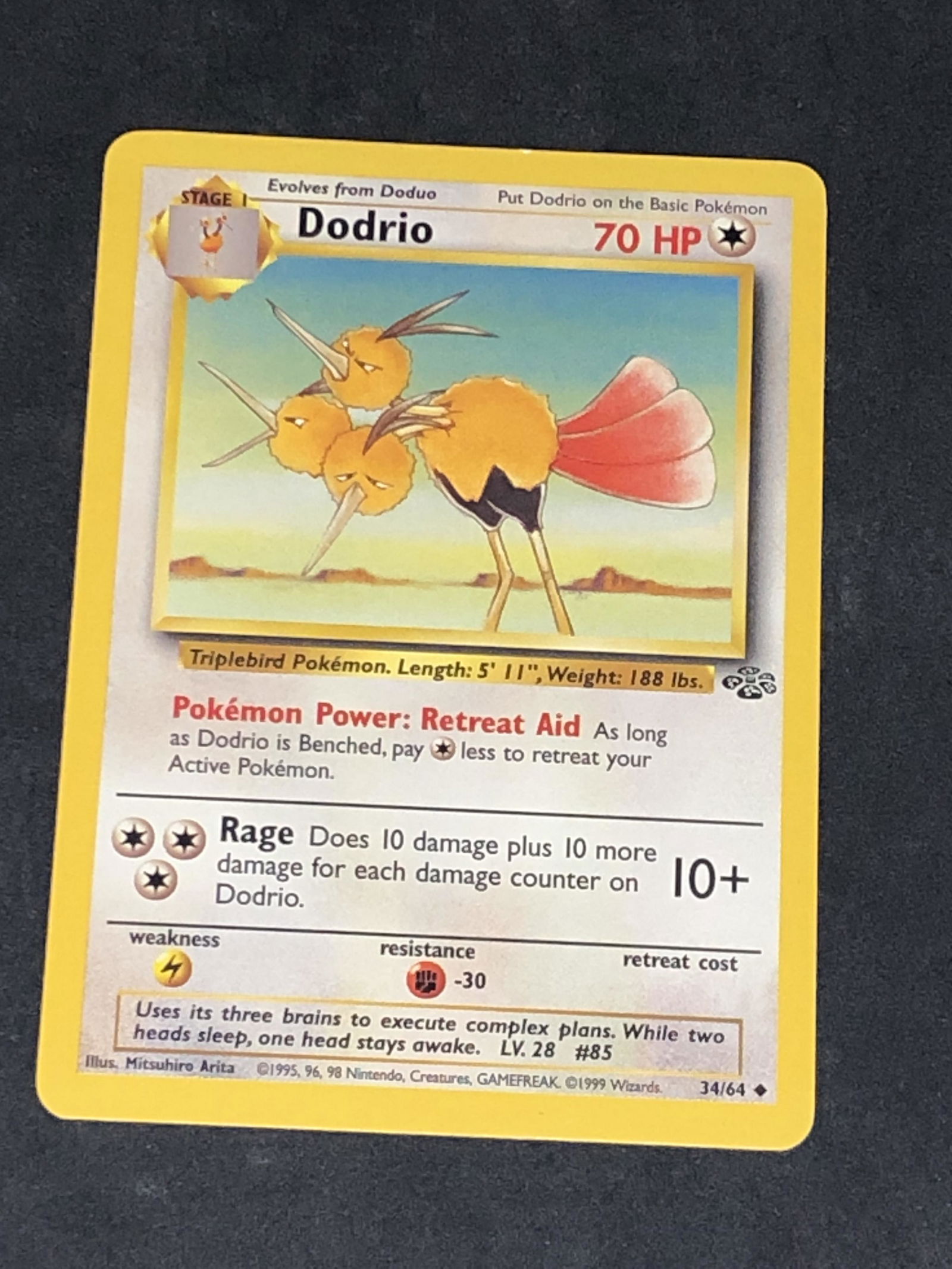 Vintage Jungle Set Dodrio Pokemon Card