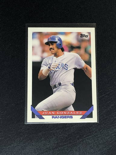 Juan Gonzalez Baseball Card