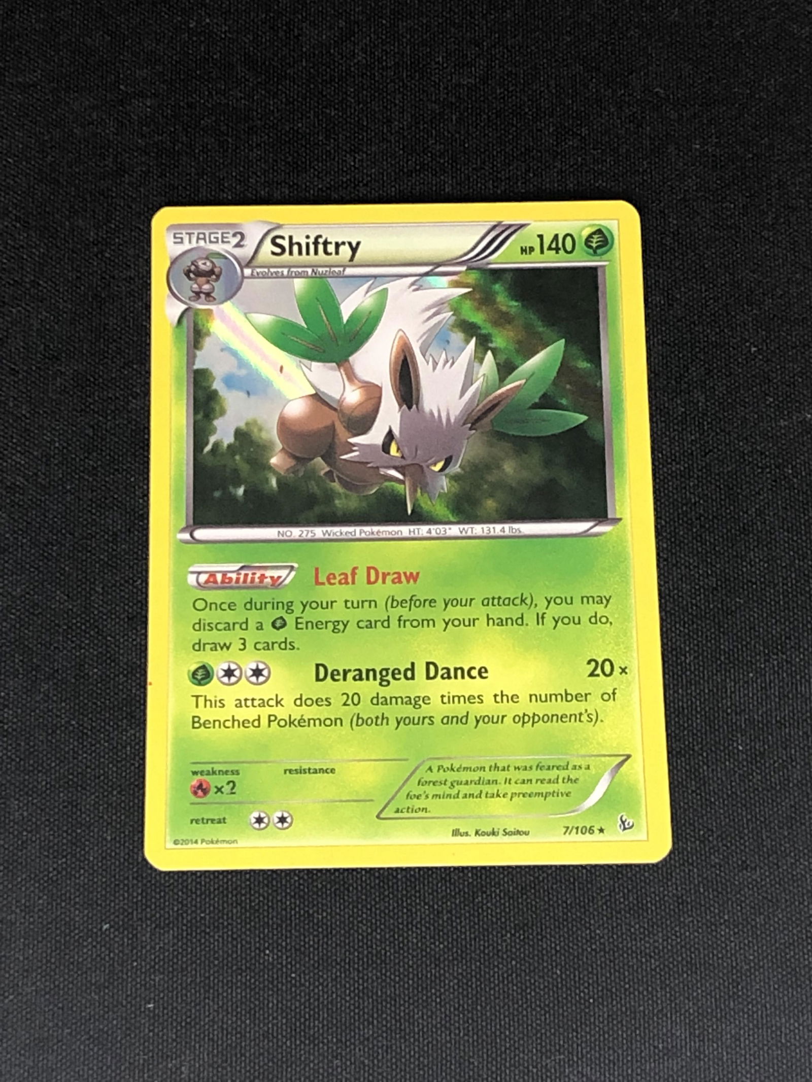 Shiftry Pokemon Card