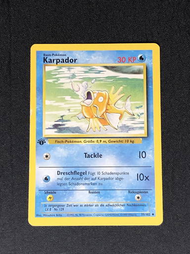 1st Edition German Base Set Magikarp Pokemon Card Moderately Played ...
