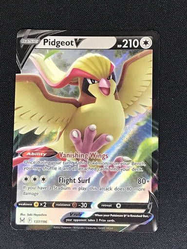 Pidgeot V Pokemon single (#0327) on Nov 12, 2022 | Crown Collectibles ...