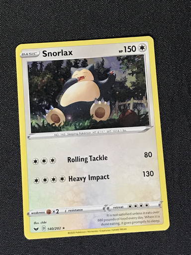 Holo Snorlax Pokemon Sword & Shield single (#0174) on Dec 31, 2022 ...