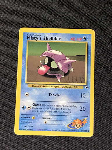Misty's Shellder Pokemon Gym Heroes Single Moderately Played