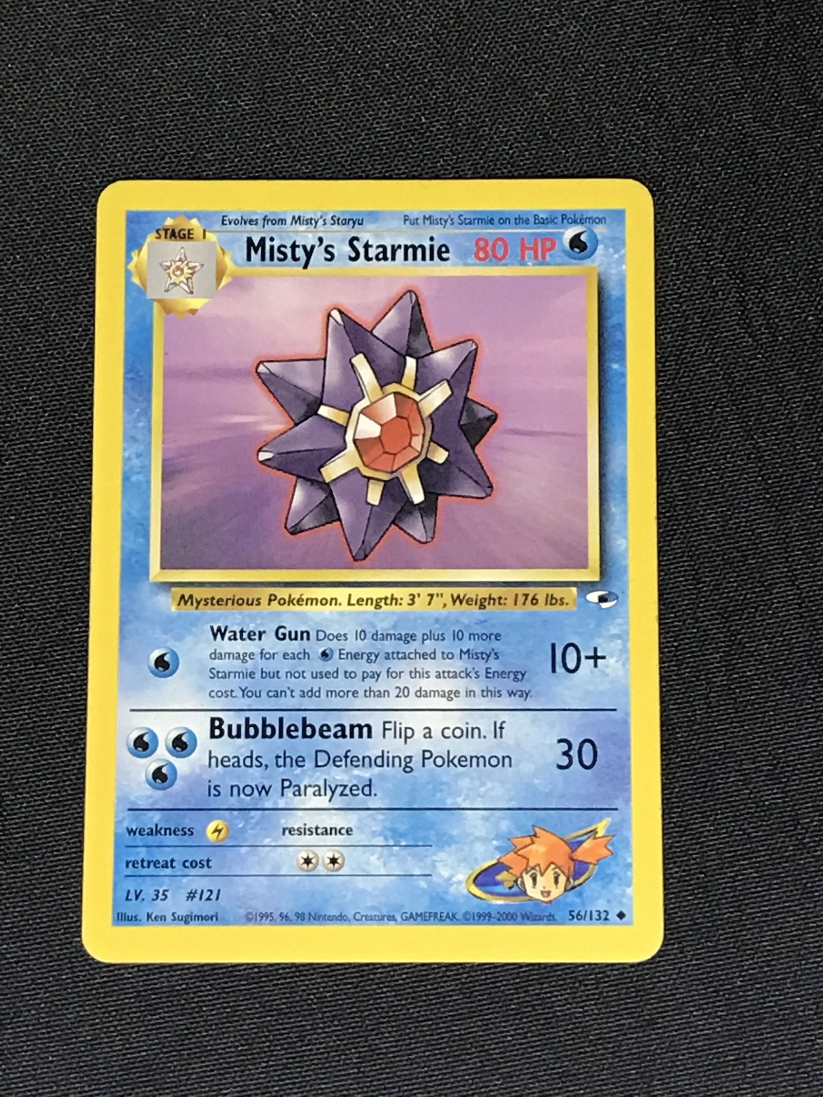 Misty's Starmie Pokemon Gym Heroes Single Moderately Played