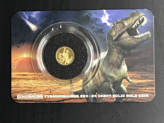 24 Carat Solomon Islands Age Of The Dinosaurs Gold Proof Coin