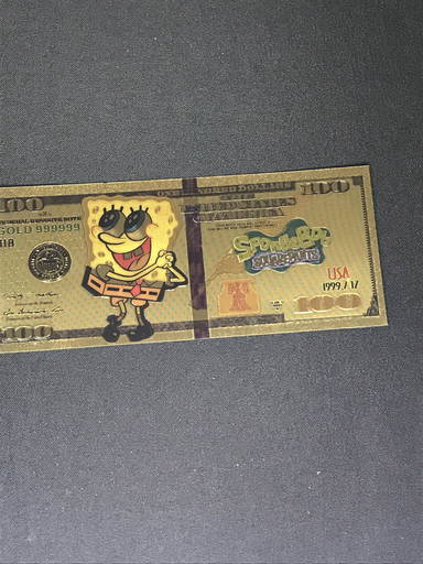 Spongebob Gold Foil Commemorative Note