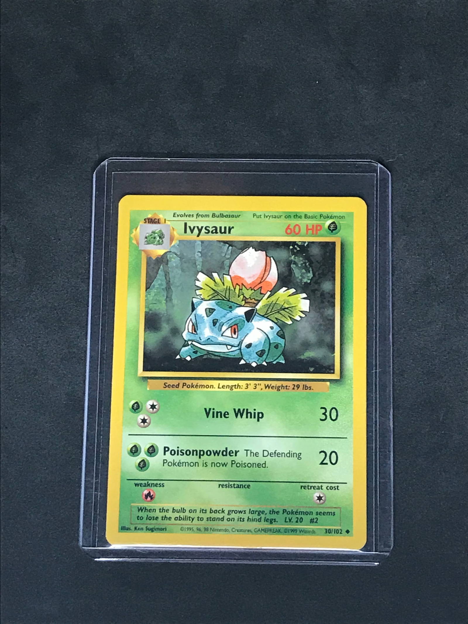 Base Set Ivysaur Vintage Pokemon Card Auction