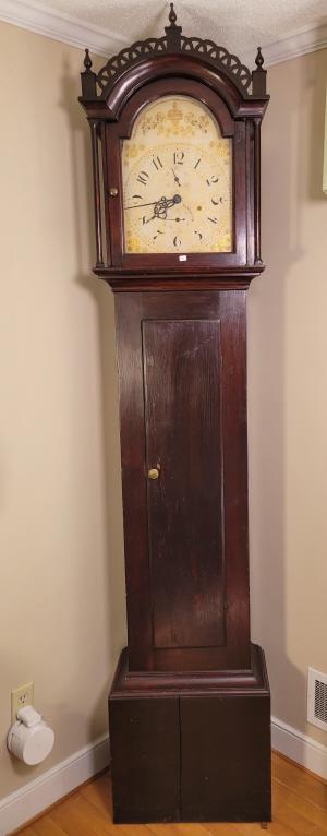 S. Hoadley Plymouth Wooden Works Tall Case Clock