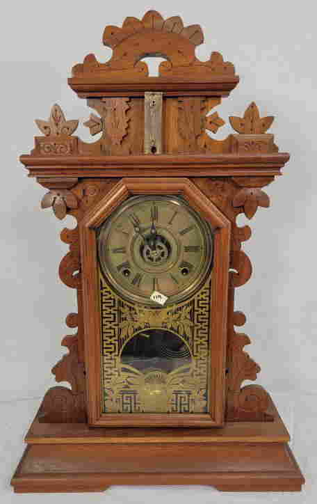 E. Ingraham "Pansy" Gingerbread Mantel Clock (#0094) on Apr 03, 2022 ...