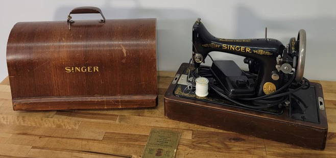 Singer Alphasew Sewing Machine Wooden Case, Parts