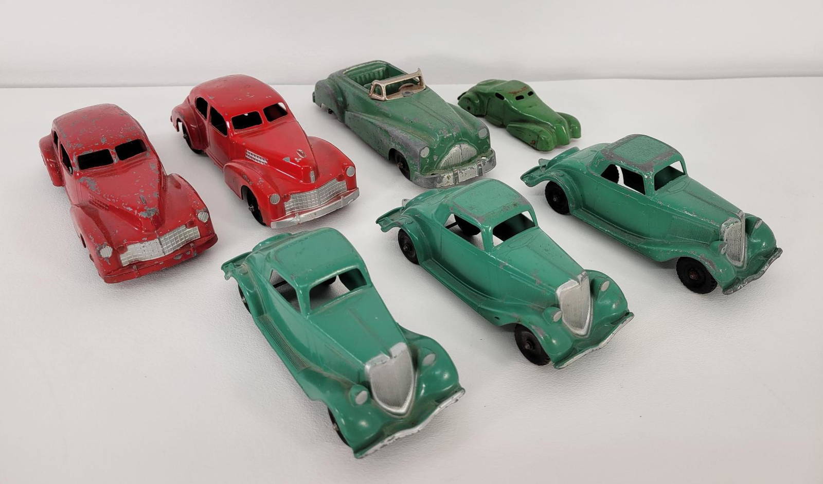 Estate Lot Of 7 Antique Hubley Toy Cars Auction