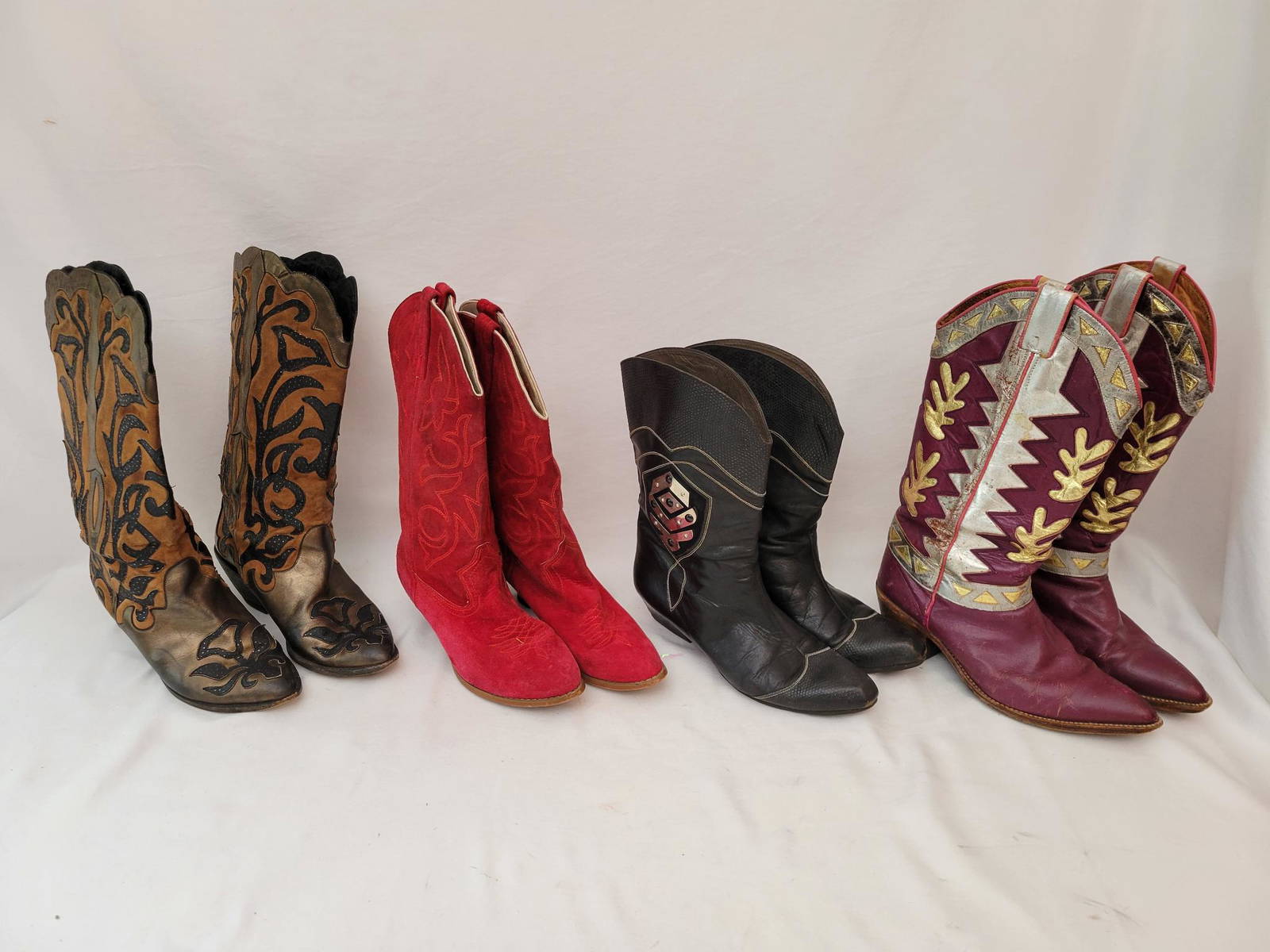 Four (4) Pairs Of Cowboy Boots - Estate Found Auction