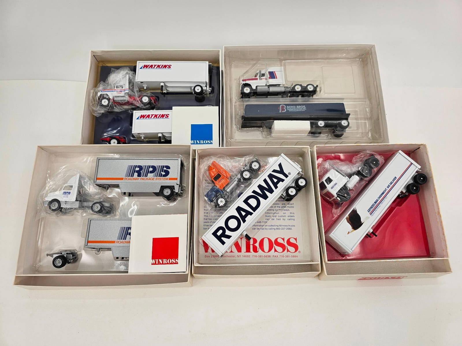 (5) Five Winross Diecast Model Trucks Auction