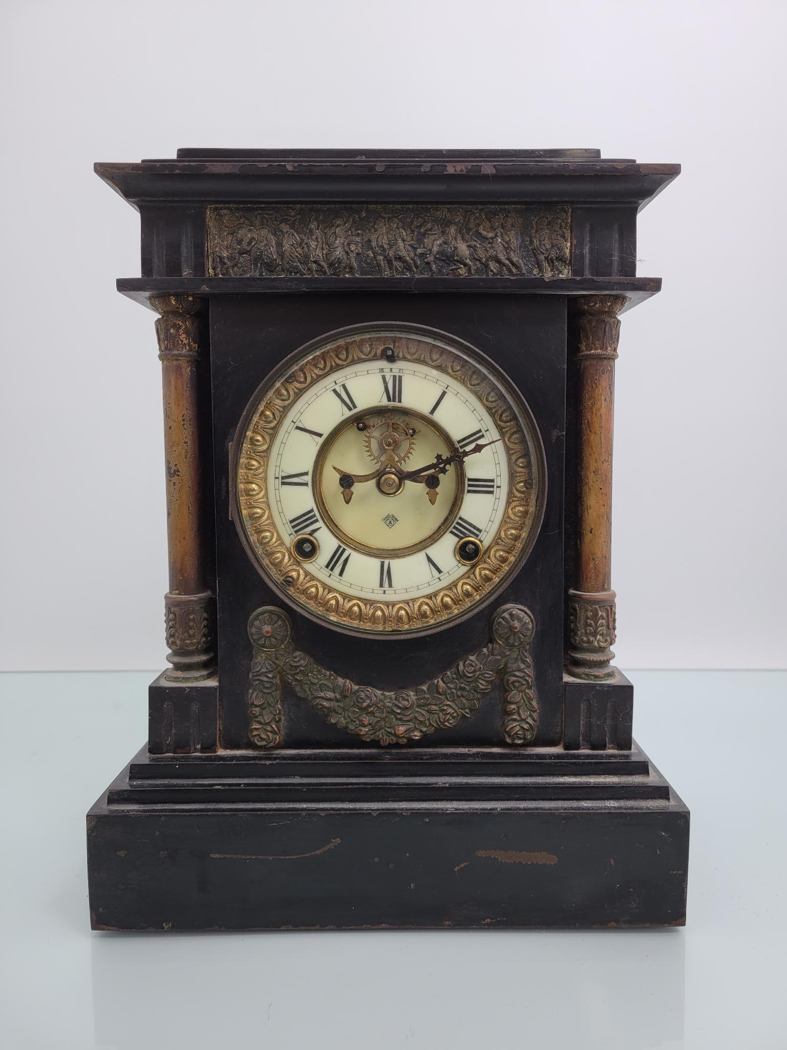 Ansonia Cast Iron Mantle Clock Auction